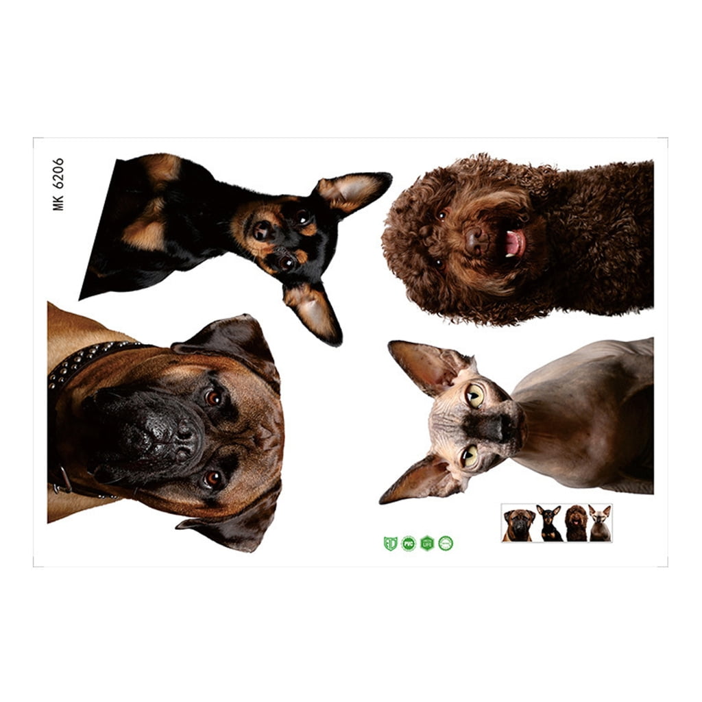 Adorable Kitten Decal Door Sticker For Kids Room Lovely Door Decal ...