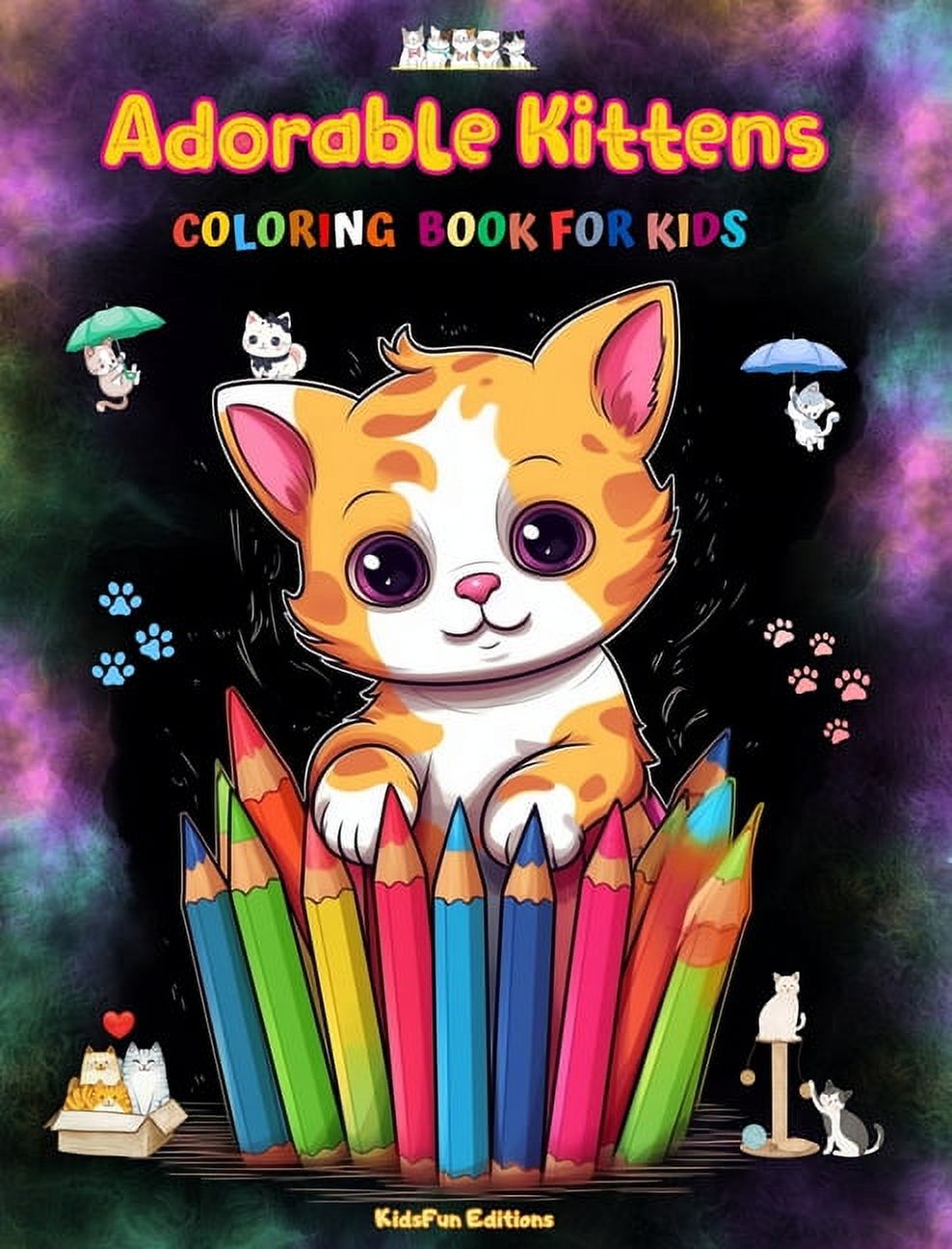 Adorable Kittens - Coloring Book for Kids - Creative Scenes of Joyful ...