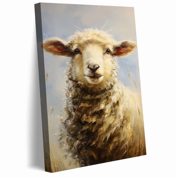 Adorable Lamb Print Wall Art Home Decor Painting Art Home Decor Vintage ...