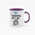Adorable Learning Cat Ceramic Mug - 'Learning as I Go' Inspirational ...