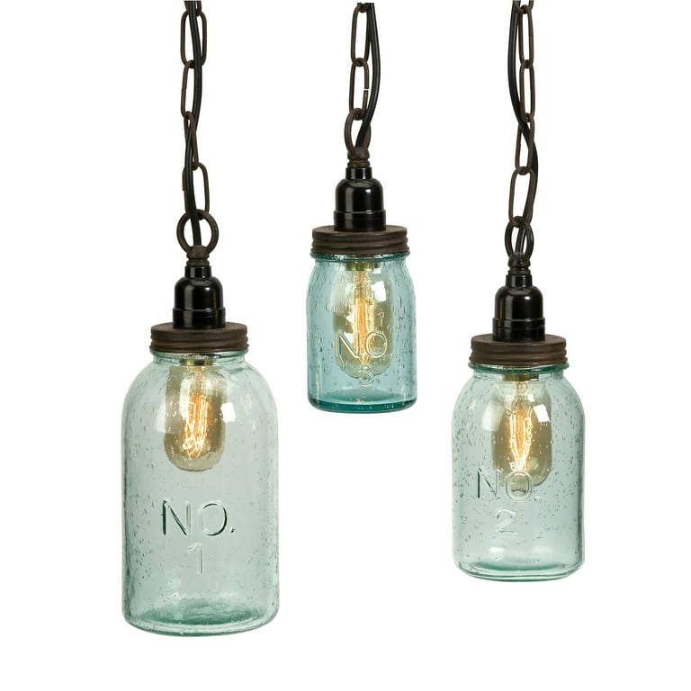 3 mason jar pendant light store