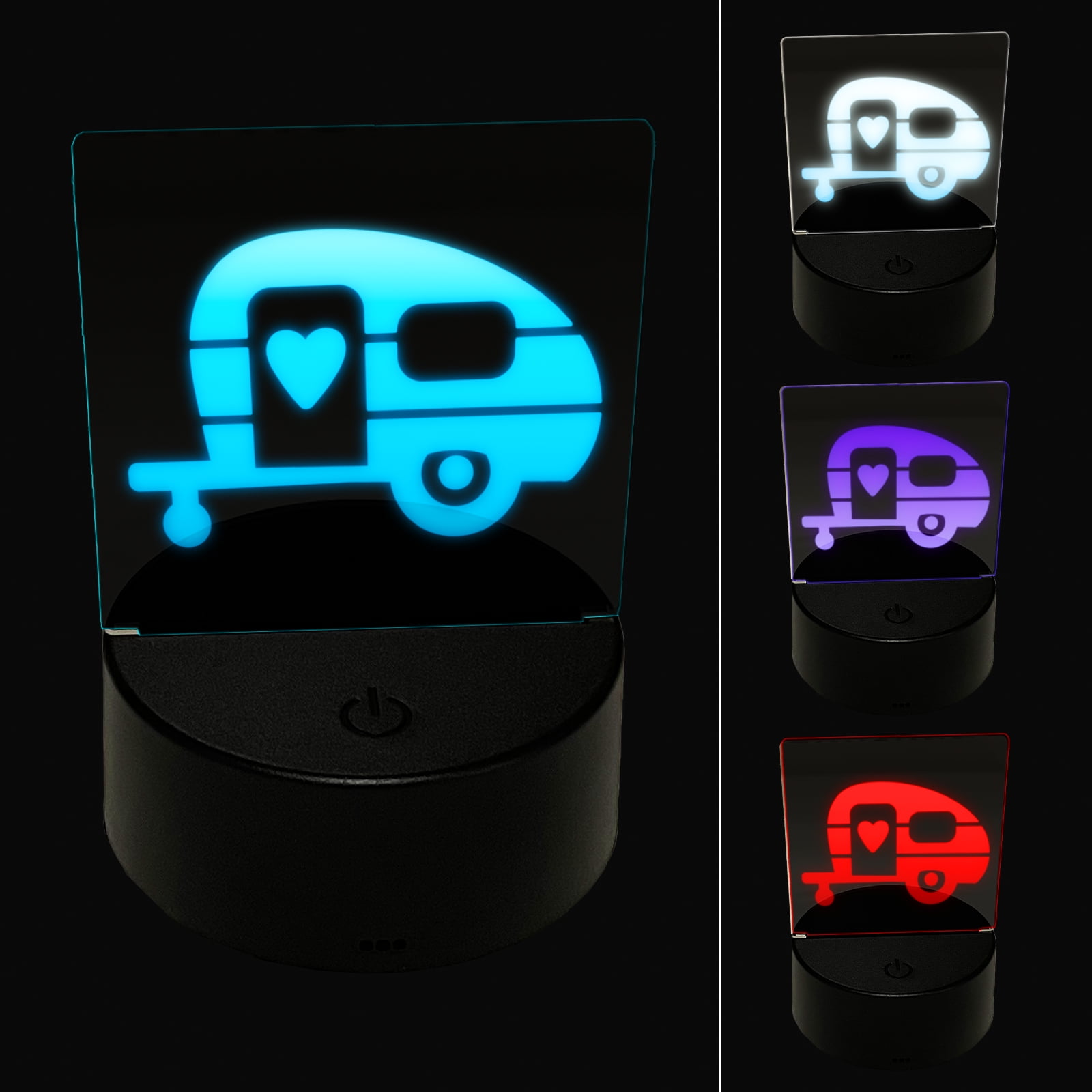 Adorable Little Camper Silhouette Camping Outdoor Life LED Night Light ...