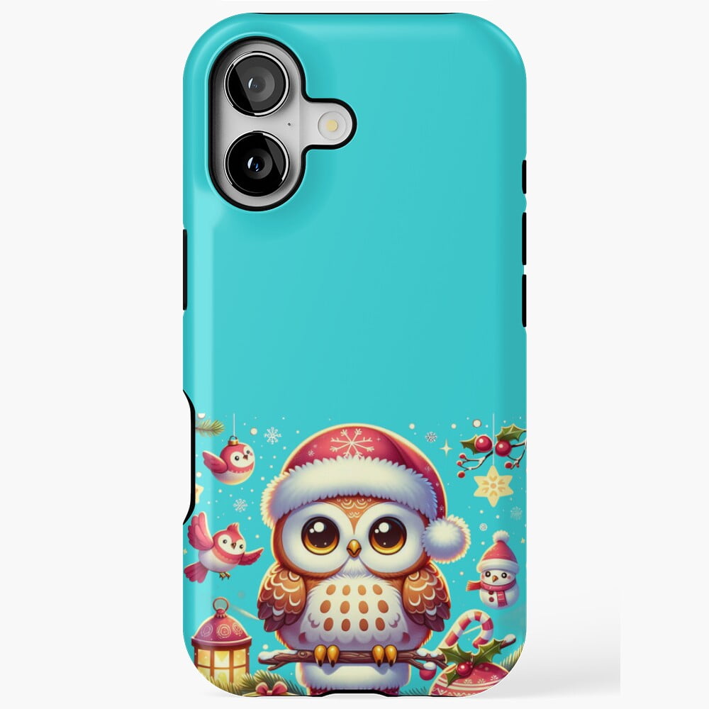 Adorable Little Christmas Holiday Owl Phone Case 17 16 15 14 13 12 11 ...