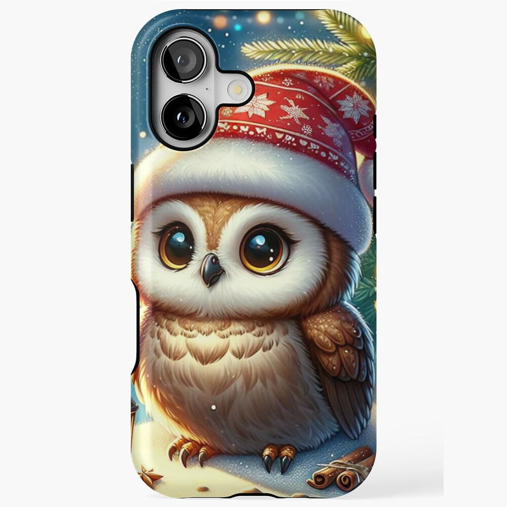 Adorable Little Christmas Owl Gift Phone Case 17 16 15 14 13 12 11 Pro ...