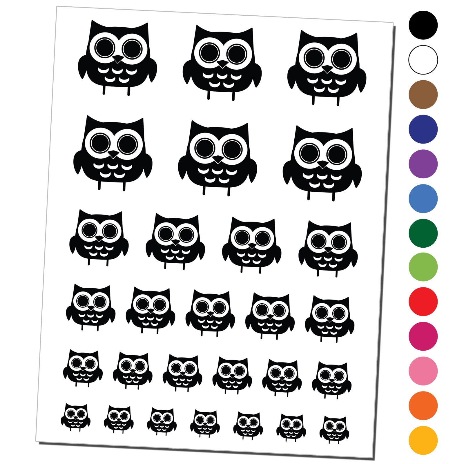 Adorable Little Hoot Owl Water Resistant Temporary Tattoo Set Fake Body ...