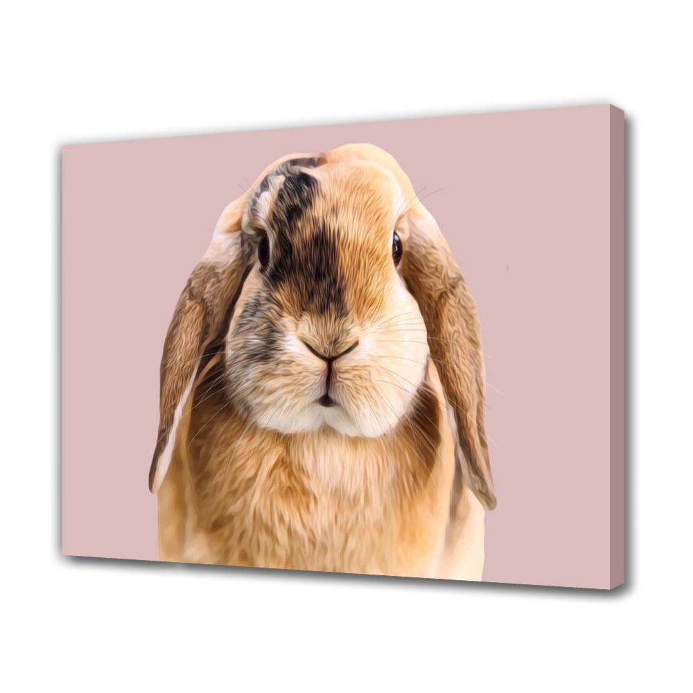 Adorable Lop Bunny Canvas Poster Bedroom Decor Sports Landscape Office ...