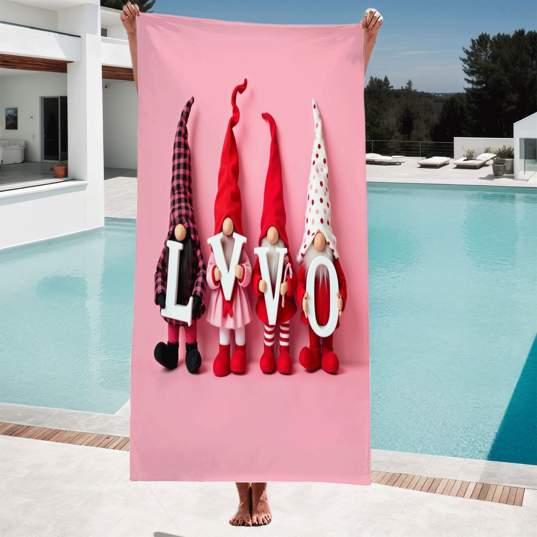 Adorable Love Beach Towel - Colorful Holding ' LOVE ' Letters Perfect ...