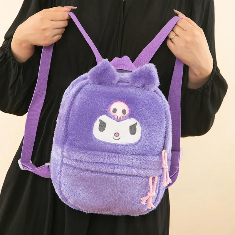 Adorable MEI Kawaii Sanrio Plush Backpack for Women - Large Capacity ...