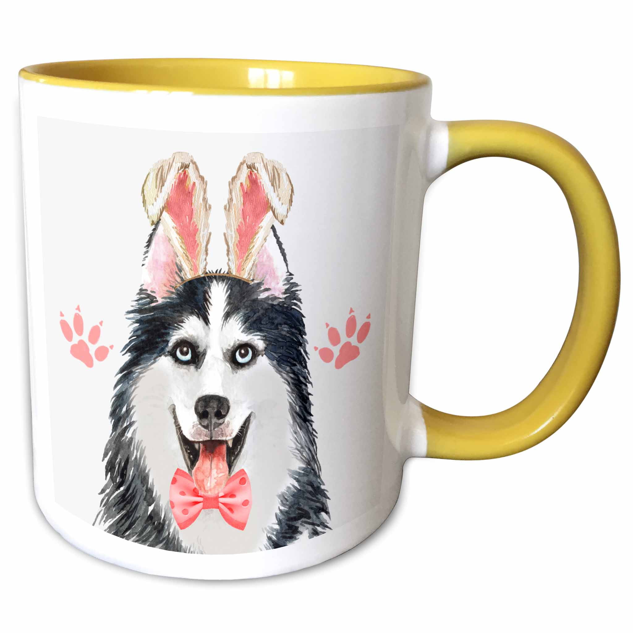 3drose, Adorable Malamute Dog Is Happy Dressed for Easter in Bunny Ears ...