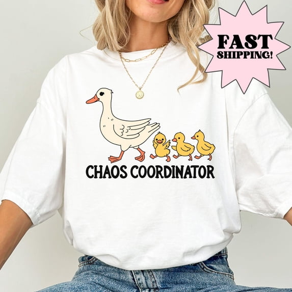 Adorable Mama Duck & Ducklings T-Shirt for Chaos Coordinator, Mama ...