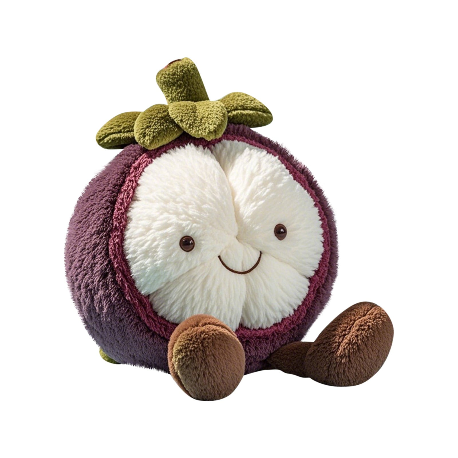 Adorable Mangosteen Plush Toy Soft Stuffed Fruit Doll for Kids & Adults ...