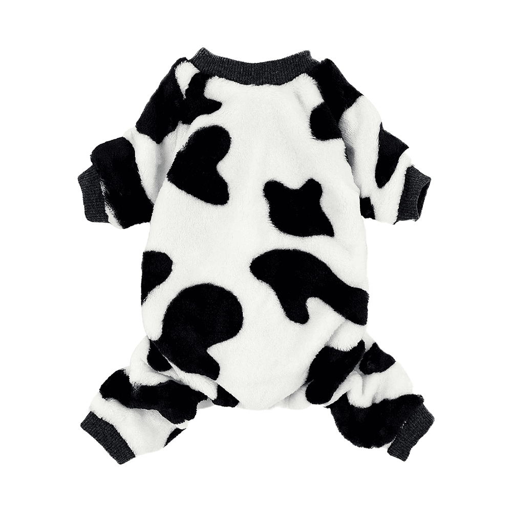 Adorable Milk Cows Pet Dog Clothes for Small Breeds Dogs Comfy Velvet ...