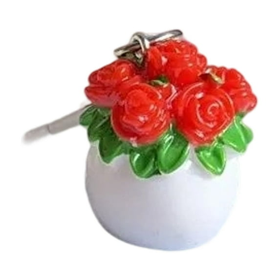 Adorable Miniature Flower Pots Keychain Featuring Playful Cartoon ...