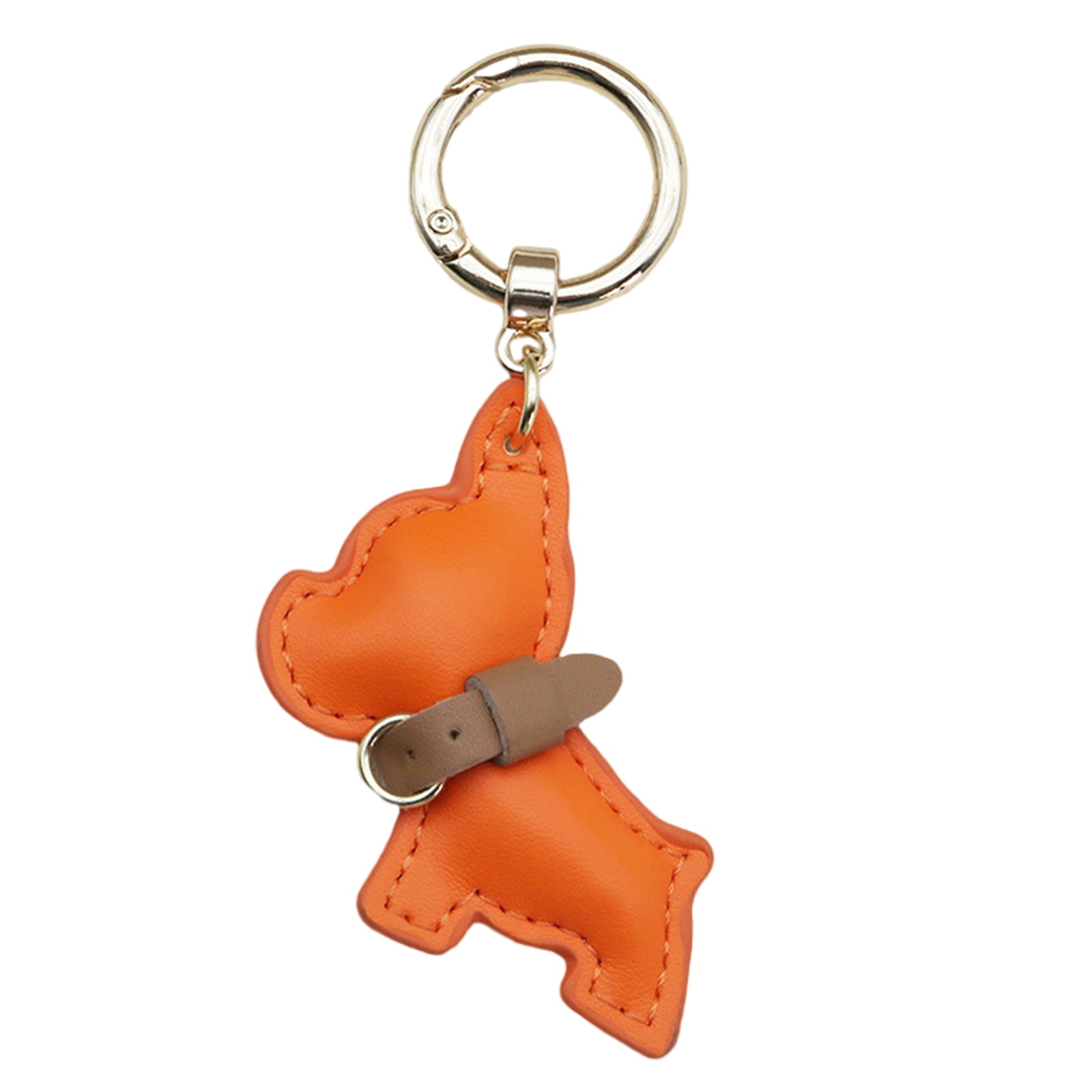 Adorable Miniature French Dog Keychain PU Leather Key Holder Bag Charm ...
