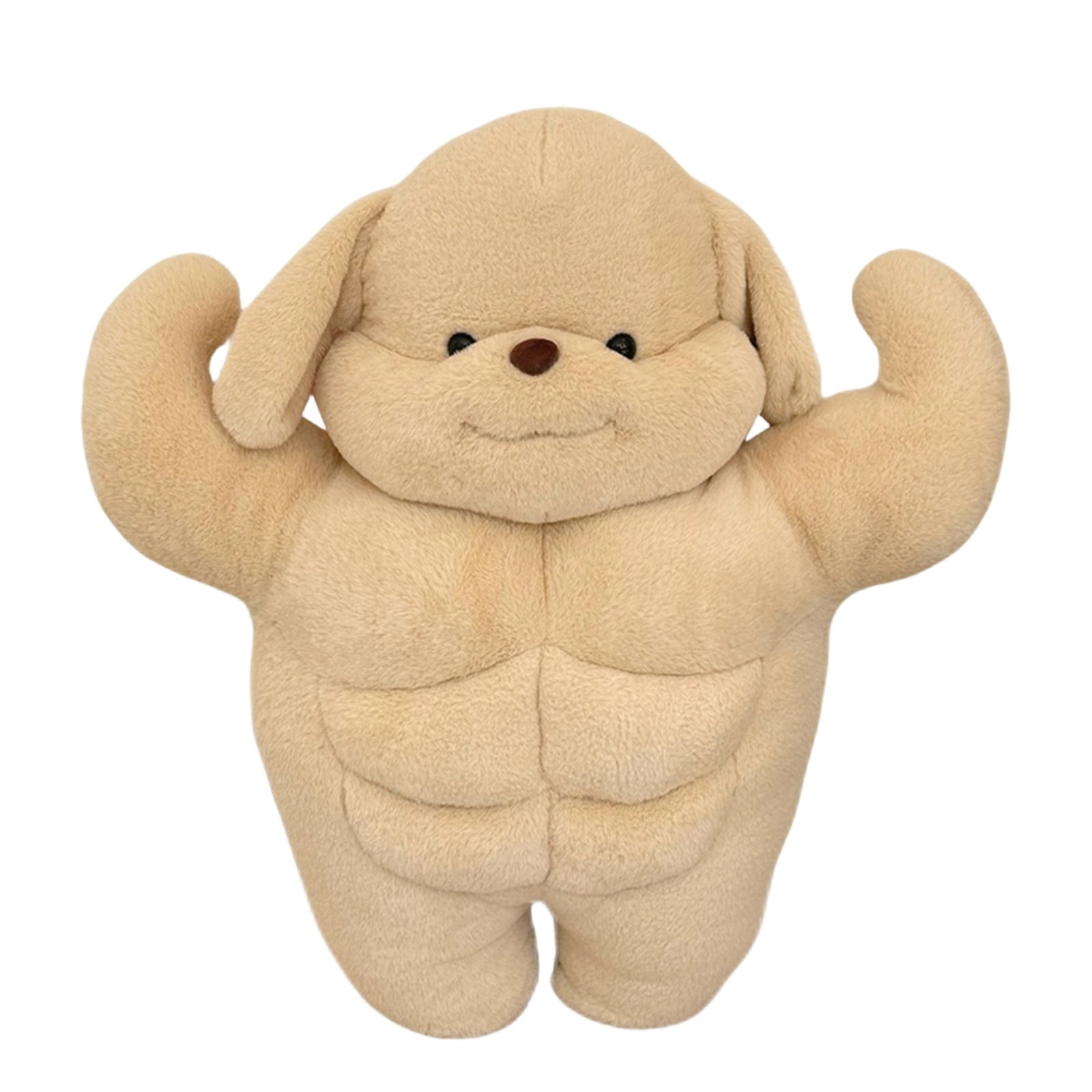 Adorable Muscular Puppy Plush Toy Soft Stuffed Animal with Unique ...