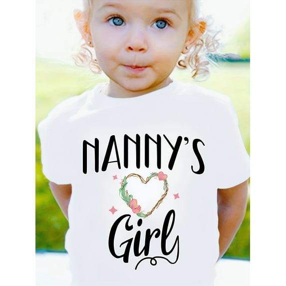 adorable "Nanny's Girl" Pink Graphic Tee for Youngsters - Soft Cotton ...