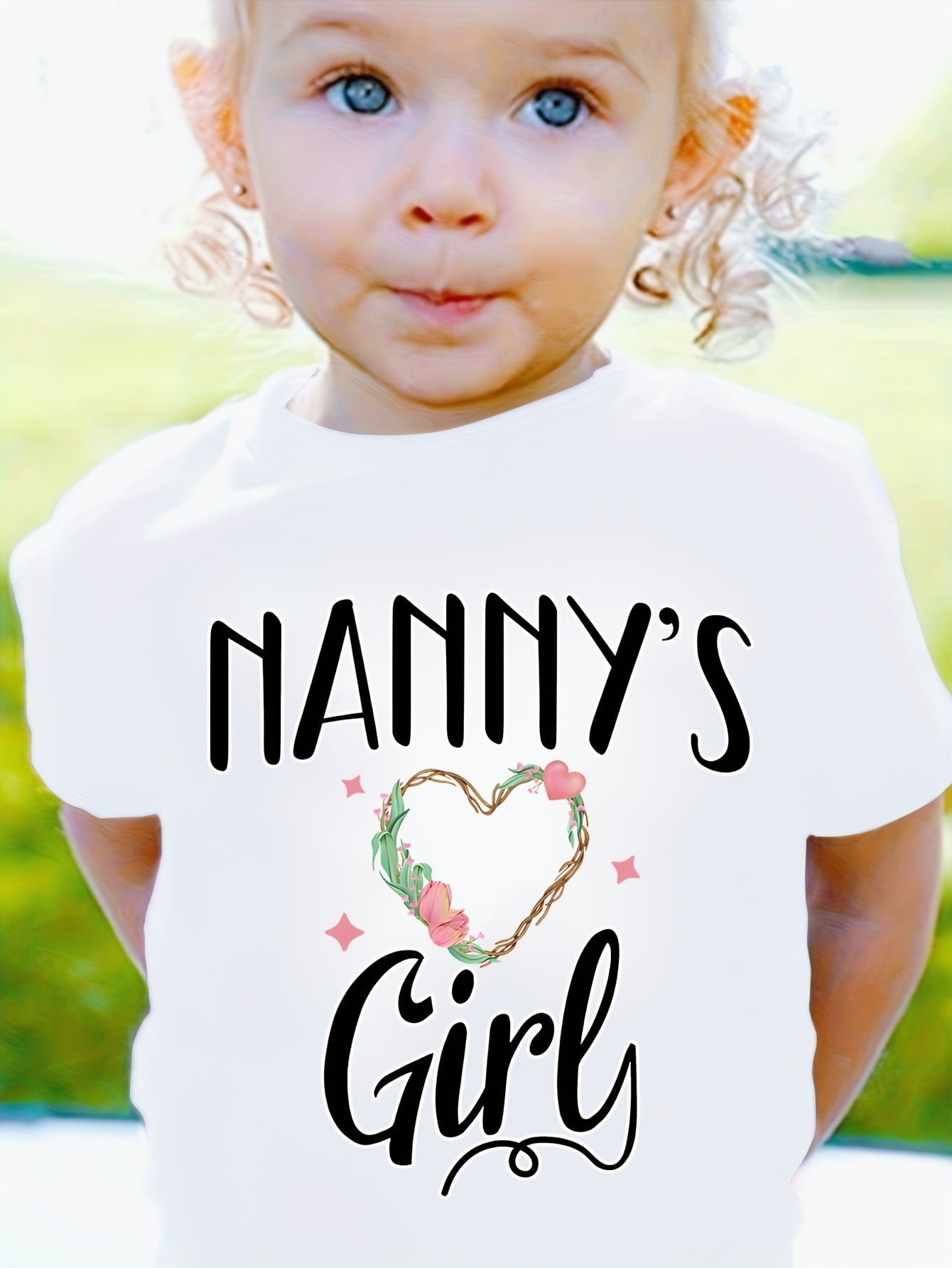 Adorable "Nanny's Girl" Pink Graphic Tee for Youngsters - Soft Cotton ...