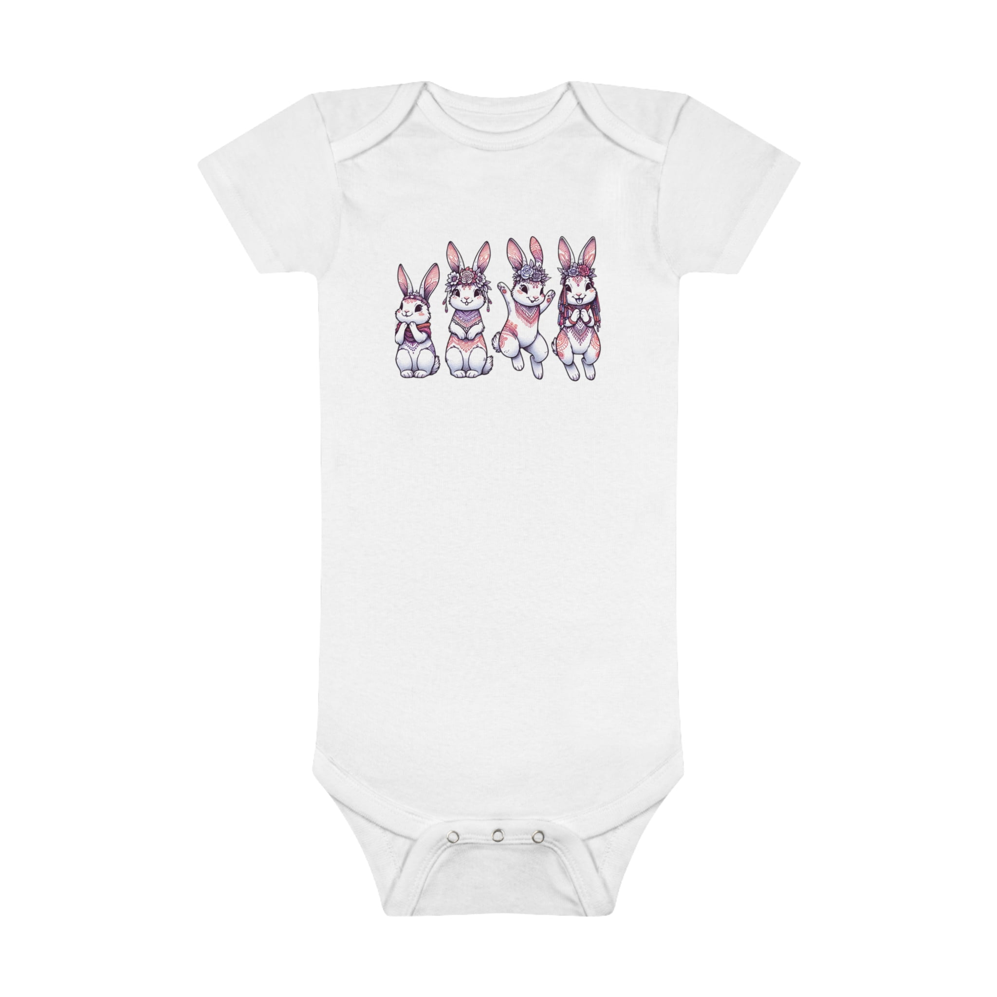 Adorable Onesie® with Spring Bunnies - Choose from Four Colors ...