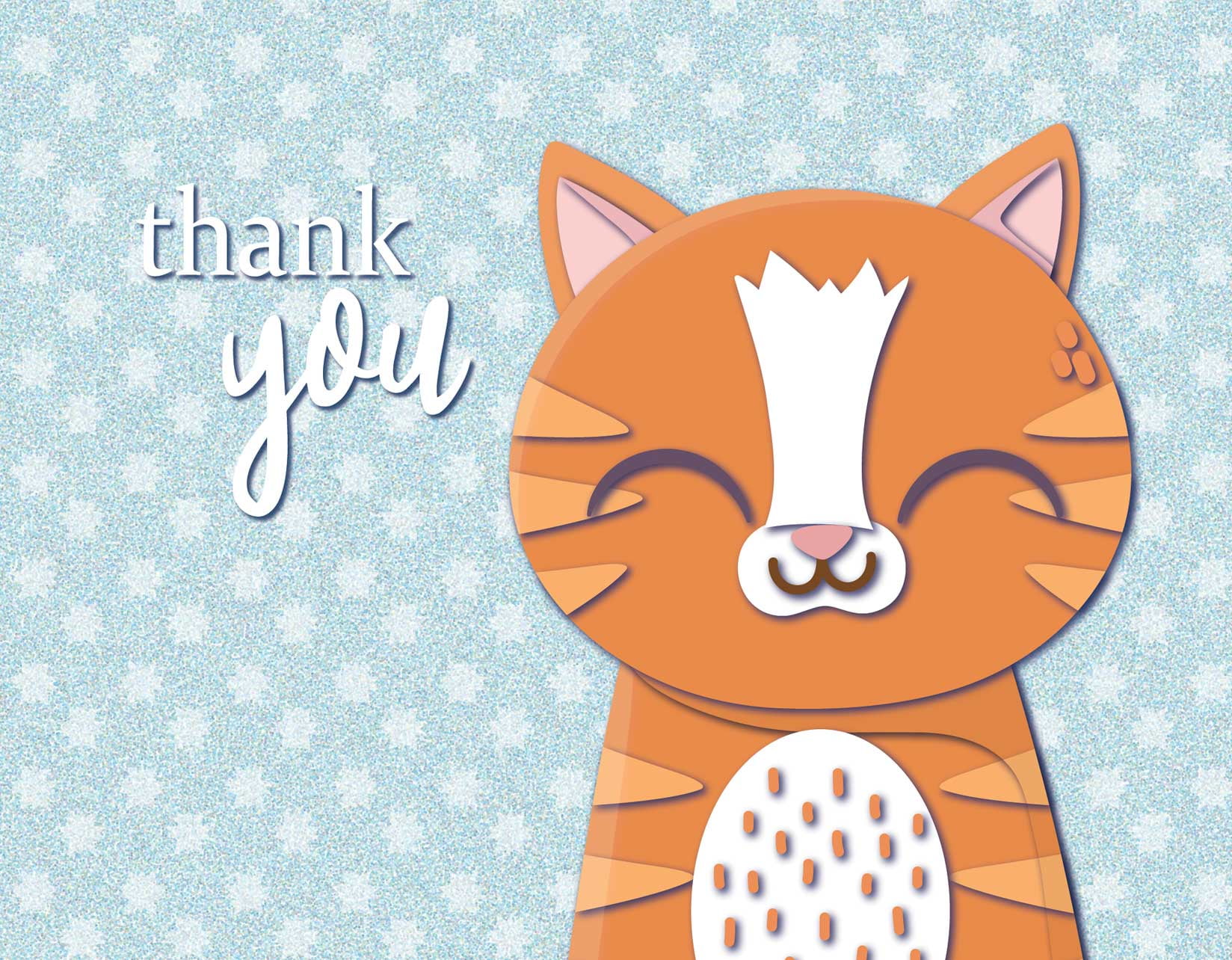 Adorable Orange Tabby Cat Thank You Note Cards - 10 Note Cards with ...