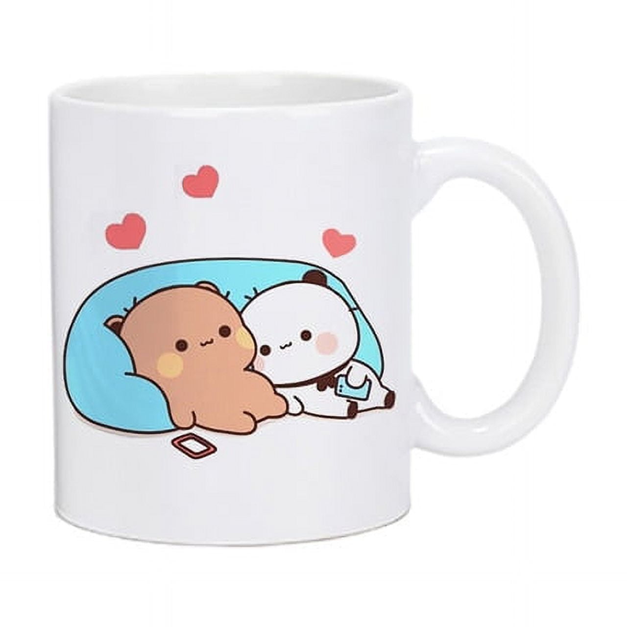 Adorable Original Kawaii Panda Couple Christmas Mocha Coffee Milk Cup ...