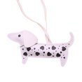 Adorable PU Leather Dog Keychain Decorative Dachshund Bag Charm Pendant ...