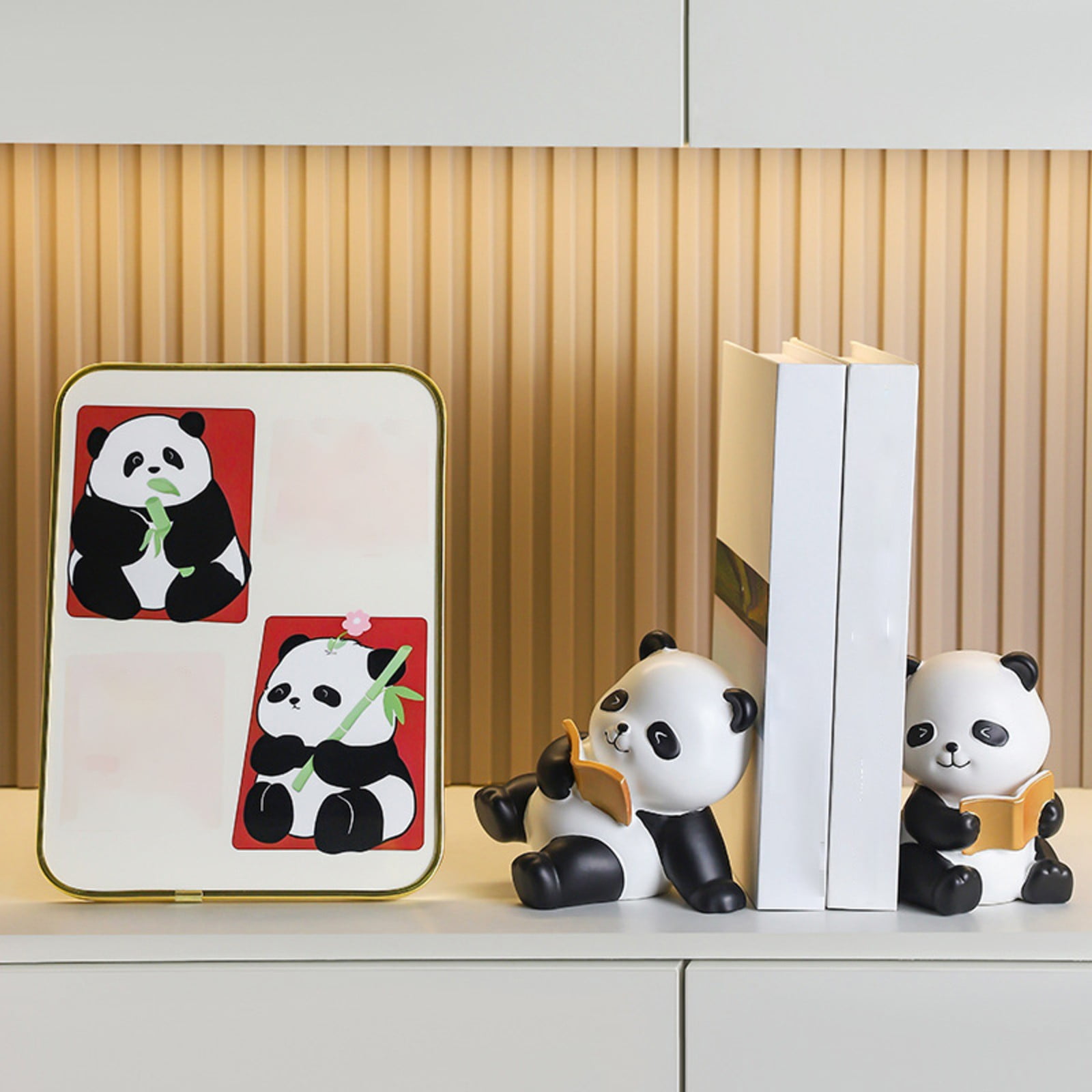 Adorable Panda Bookends Cute and Functional Book Holders for Kids' Room ...