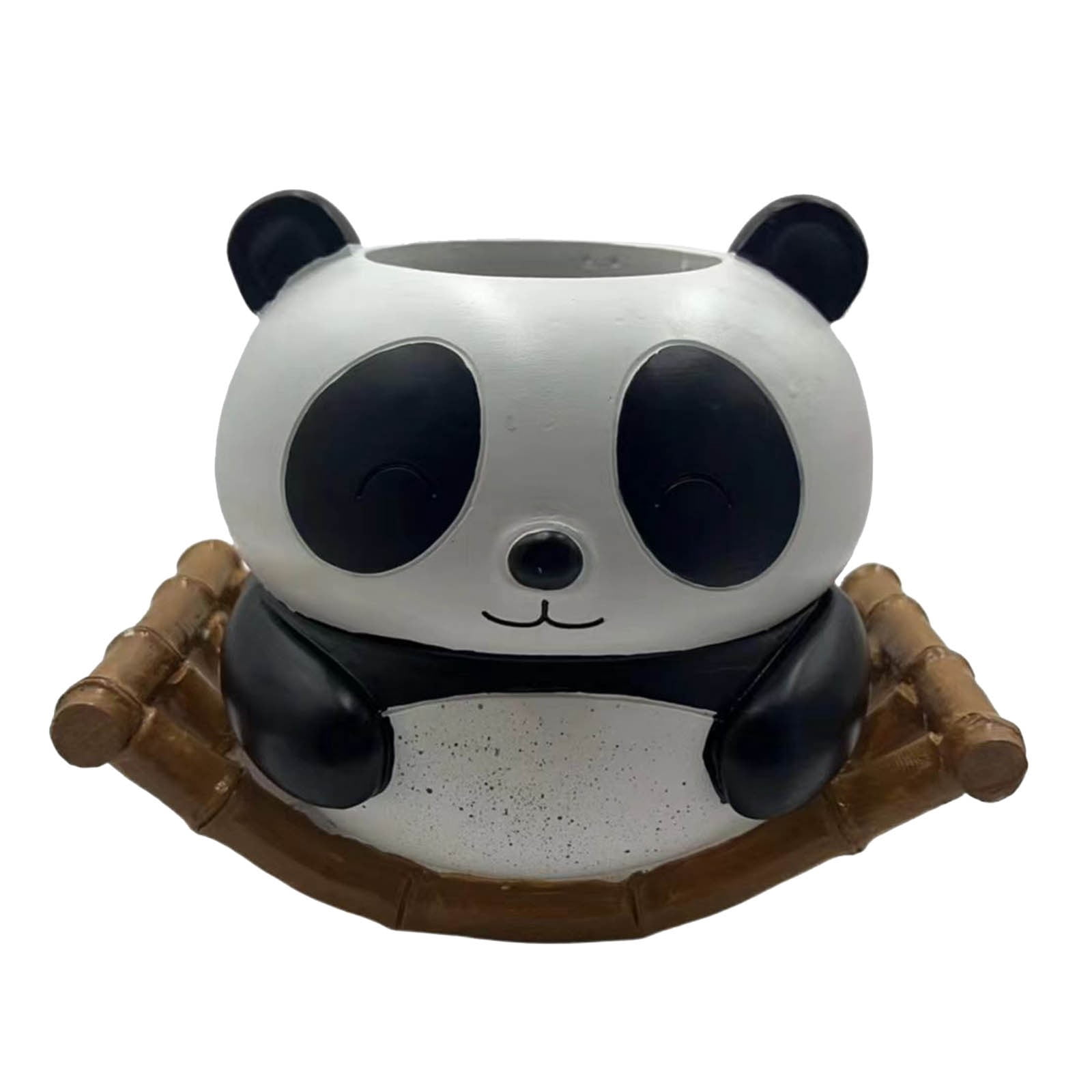 Adorable Panda Resin Planter Pot Swinging Garden Balcony Desk ...