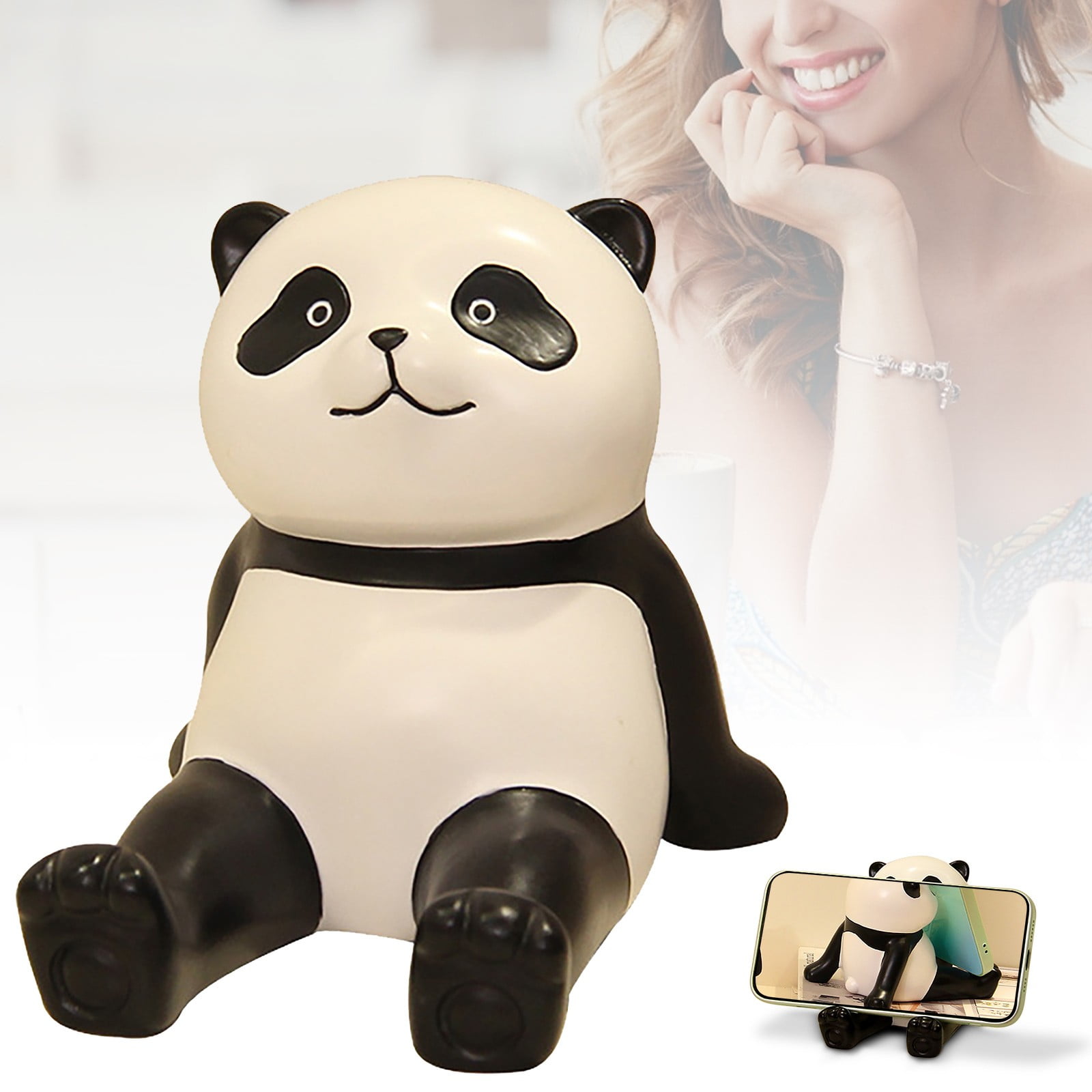 Adorable Panda-Shaped Cell Phone Stand - Dual-Purpose Desk Accessory ...