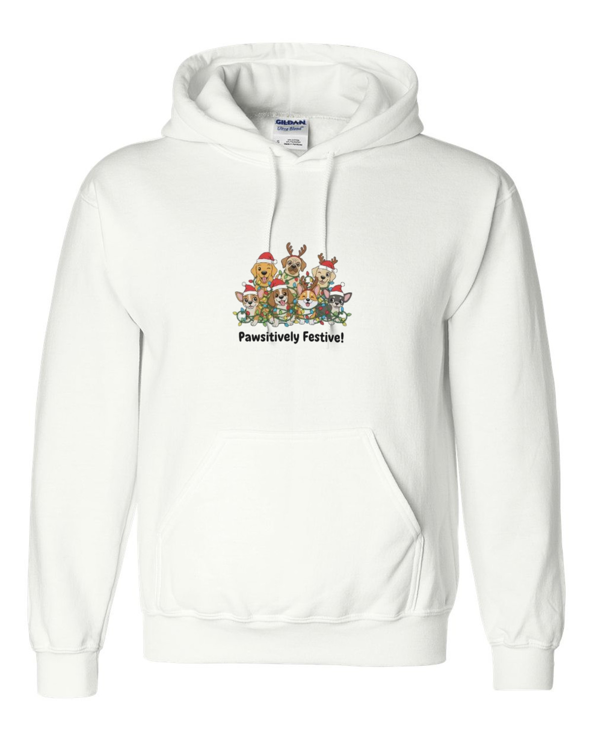 Adorable Pawsitively Festive Celebration Cute Pet Art Hoodie Shirt, up ...