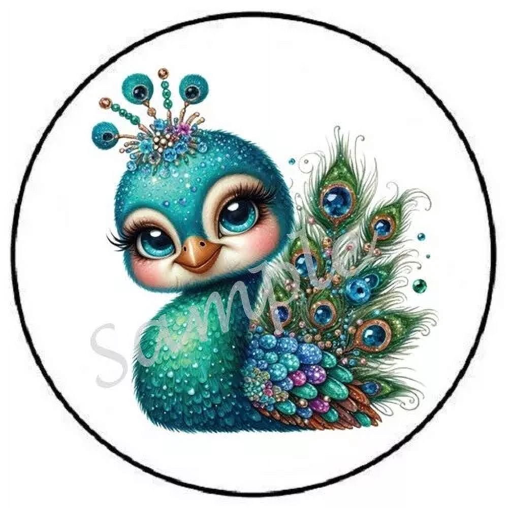 Adorable Peacock Sticker Party Favors Sticker Envelope Seals Labels ...