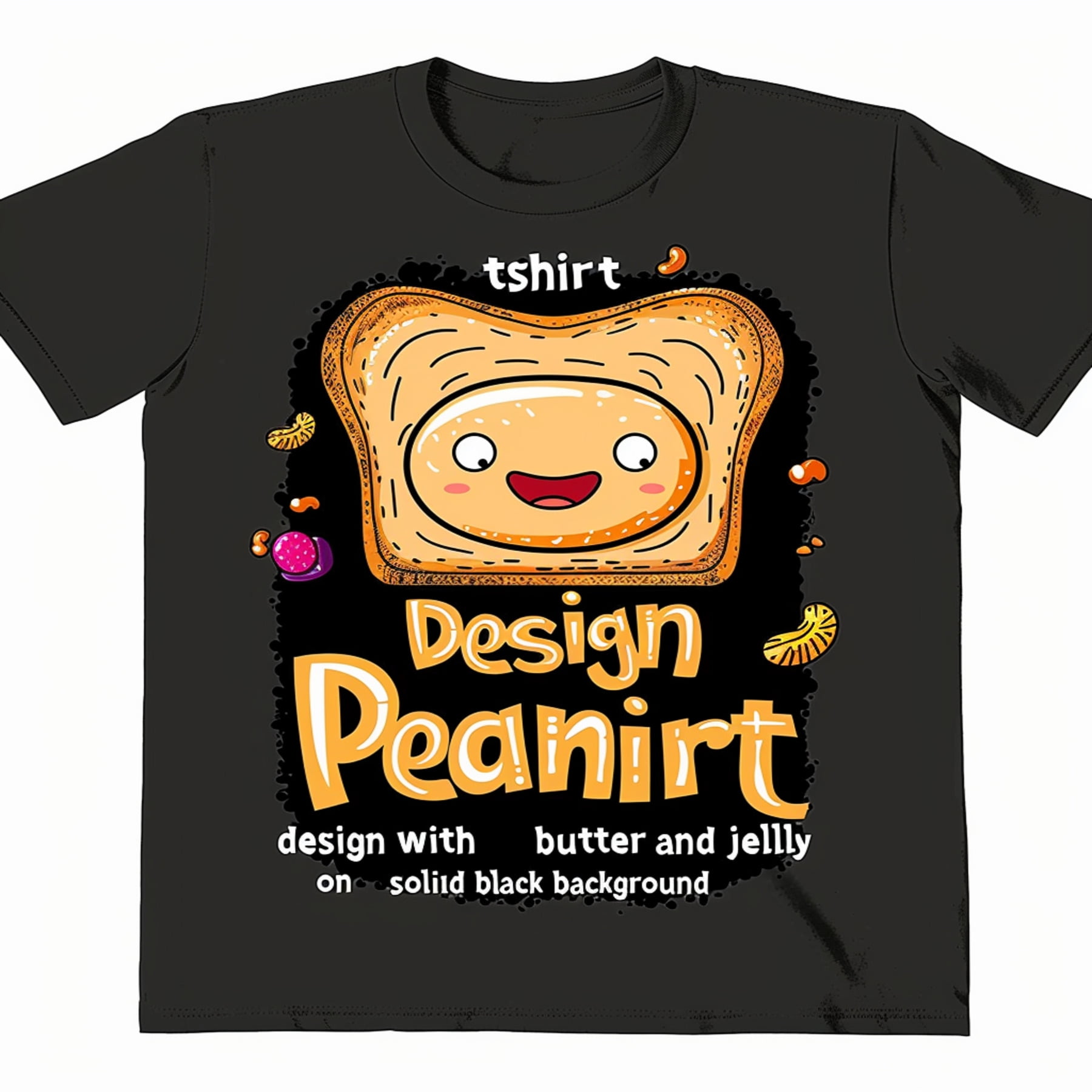 Adorable Peanut Butter & Jelly Cartoon TShirt Cute Bread Slice Design ...
