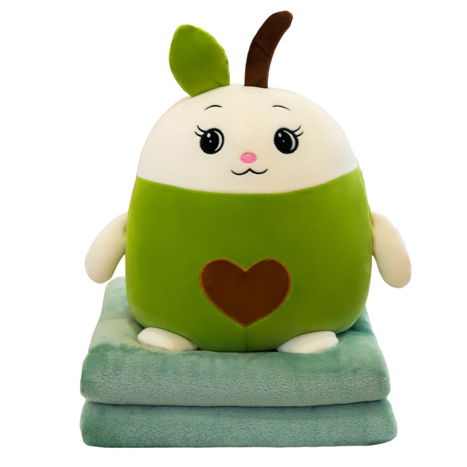 Adorable Pear-Shaped Plush Toy with Cozy Blanket Set Soft and Cuddly ...