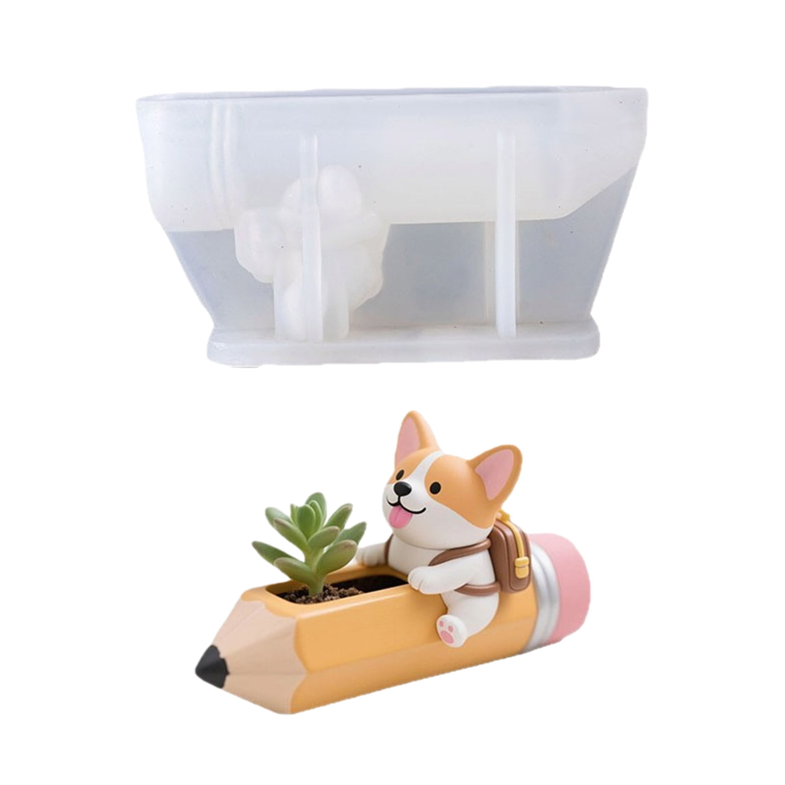 Adorable Pencil Dog Silicone Mold Suitable for Crafting Decorative ...