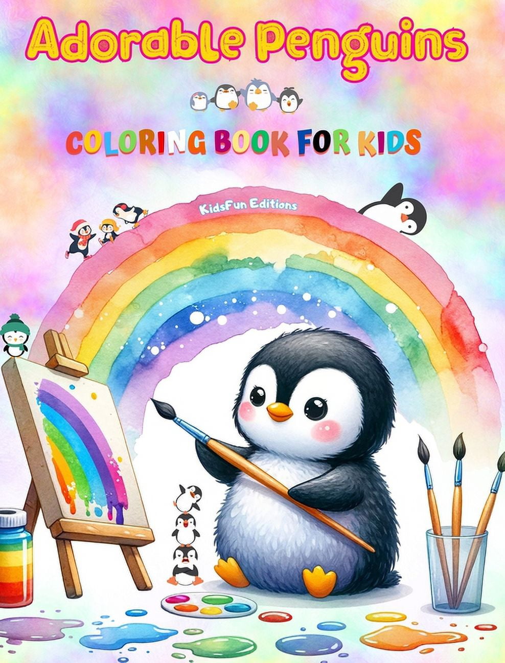 Adorable Penguins - Coloring Book for Kids - Creative Scenes of Joyful ...