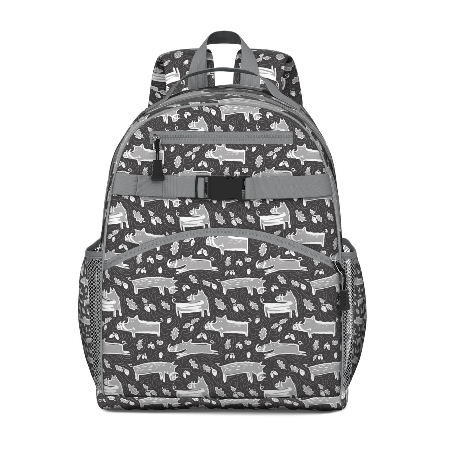 Adorable Pig Students Backpack Watercolor Farm Animal Print with Cute ...
