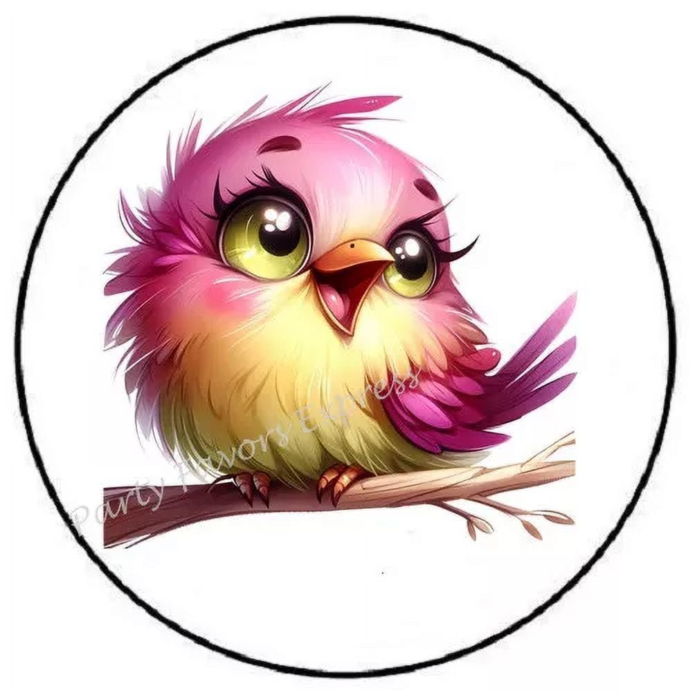 Adorable Pink Bird Sticker Party Favors Sticker Envelope Seals Labels ...
