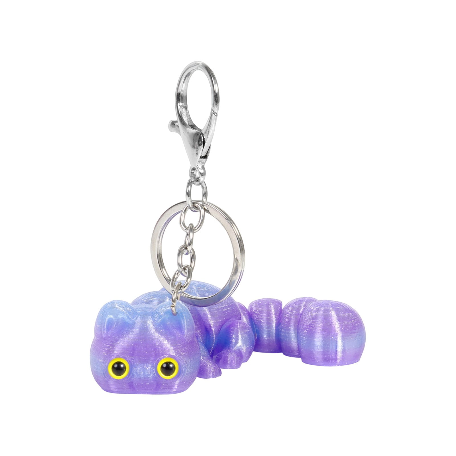 Adorable Pink Cat Keychain with Flexible Silicone Design, Cute Animal ...