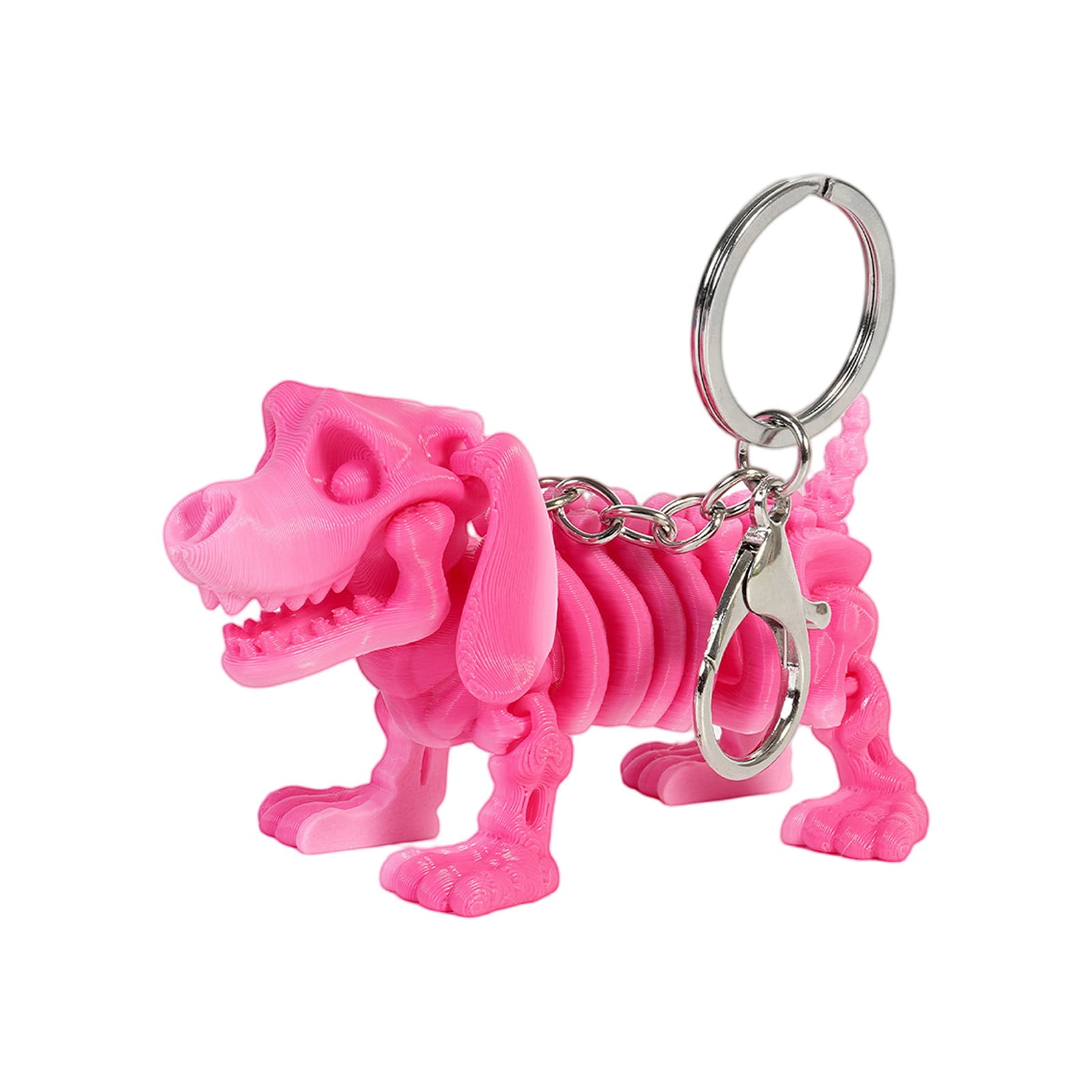Adorable Pink Dog Skeleton Keychain Cute Novelty Gift for Pet Lovers ...