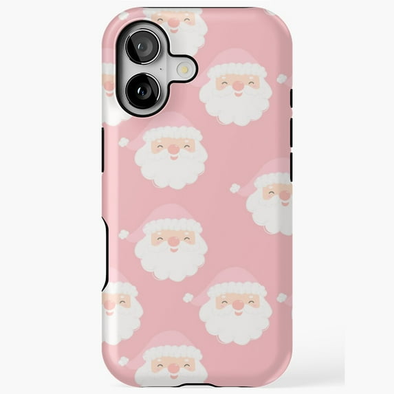 Adorable Pink Holiday Icons Pattern Case for iPhone 17 to 11 Pro Max ...