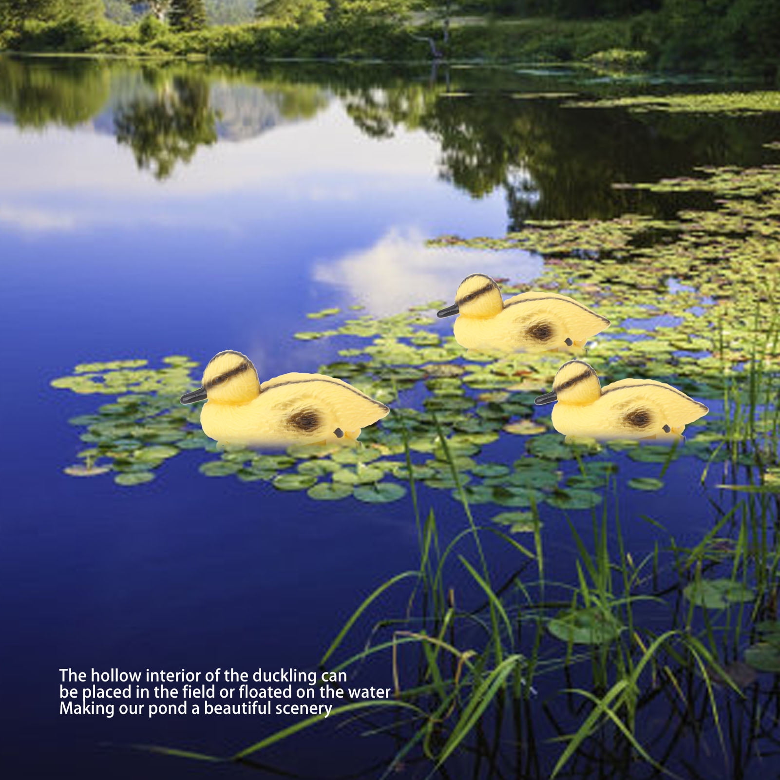 Adorable Plastic Duck Pond Ornament, Adds Charm To Outdoor Water ...