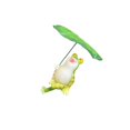 Adorable Playful Resin Frogs Figure Sculpture Holding Lotuses Leaf For ...