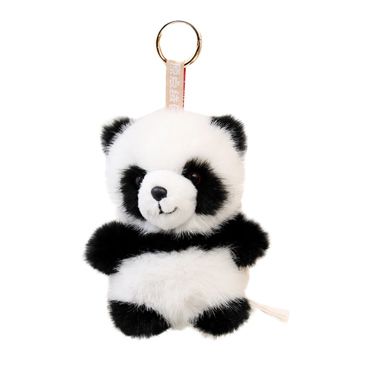 Adorable Plush Bear Keychain Soft and Fluffy Gray Stuffed Animal Charm ...