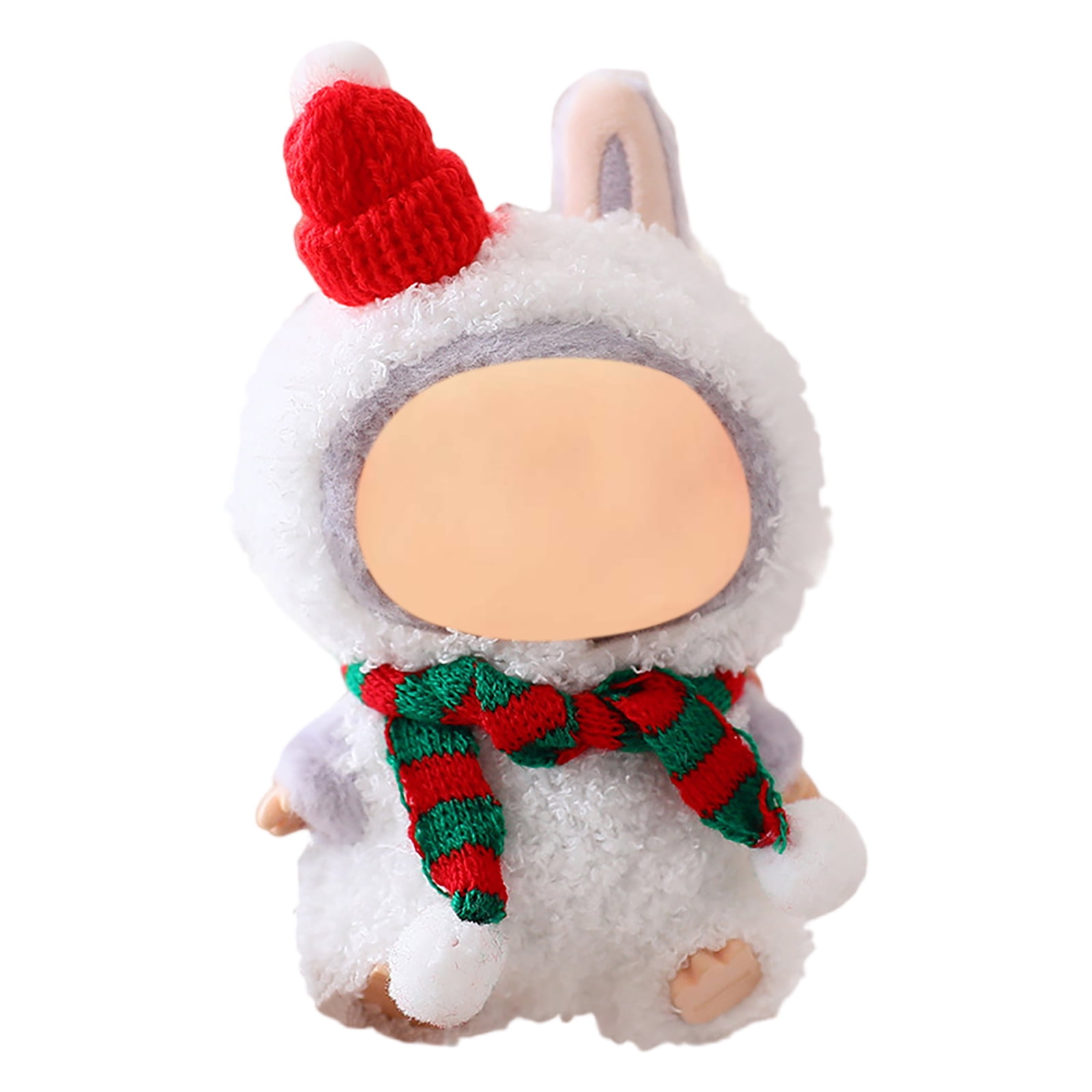 Adorable Plush Bunny Doll with Christmas Hat and Scarf, Soft Stuffed ...