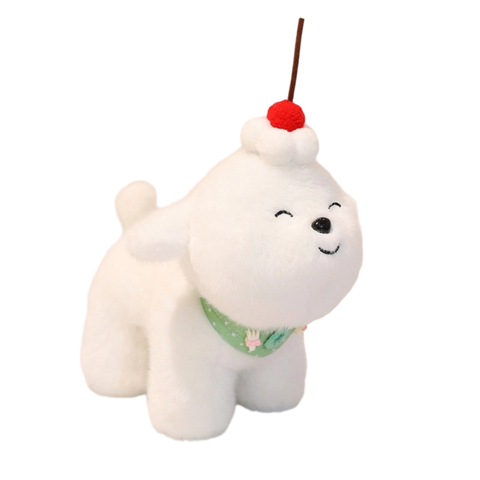 Adorable Plush Dog Toy - 7.87 Inch Cherry Topping Soft Stuffed Animal ...