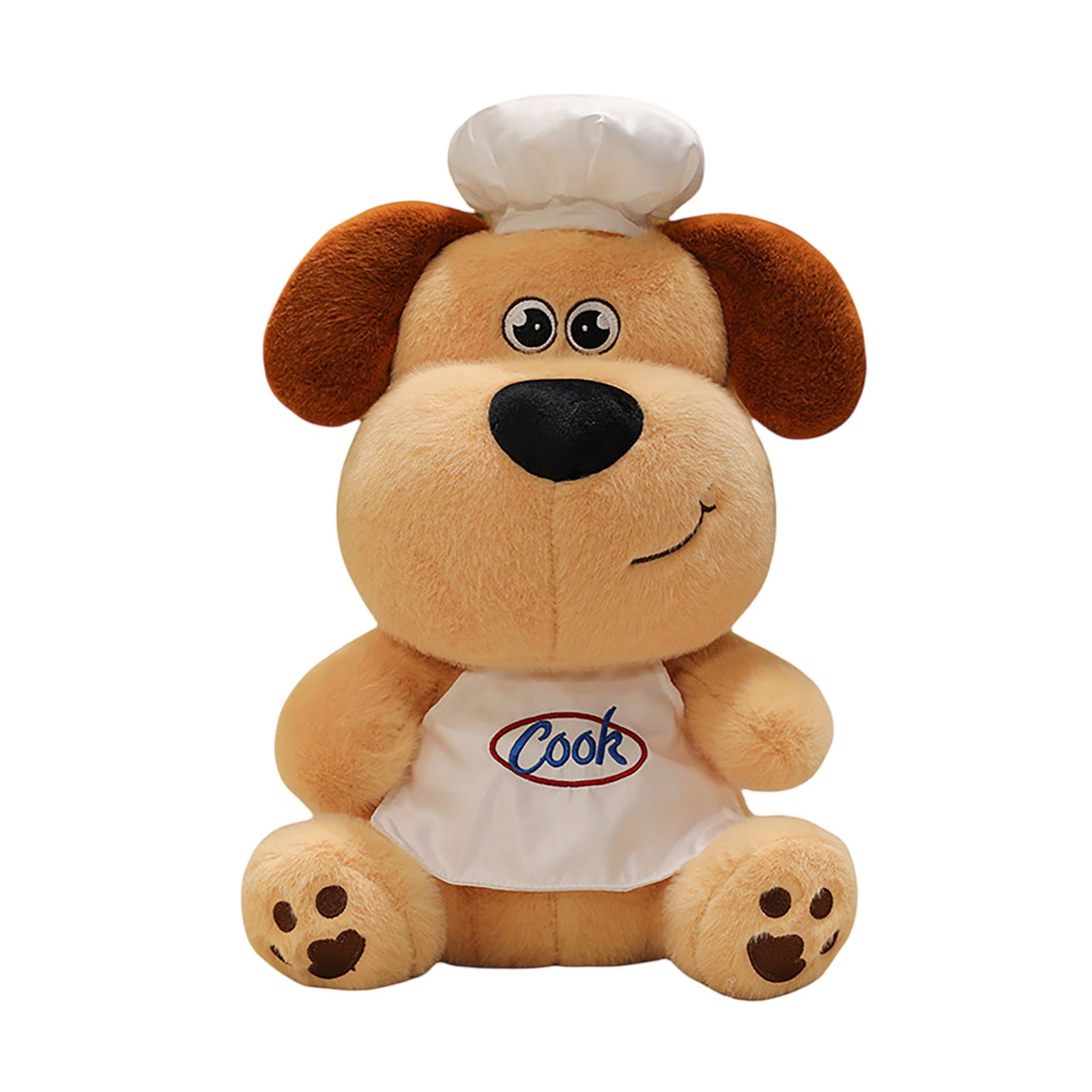 Adorable Plush Dog Toy with Cute Red Hat and Bag Soft Stuffed Animal ...