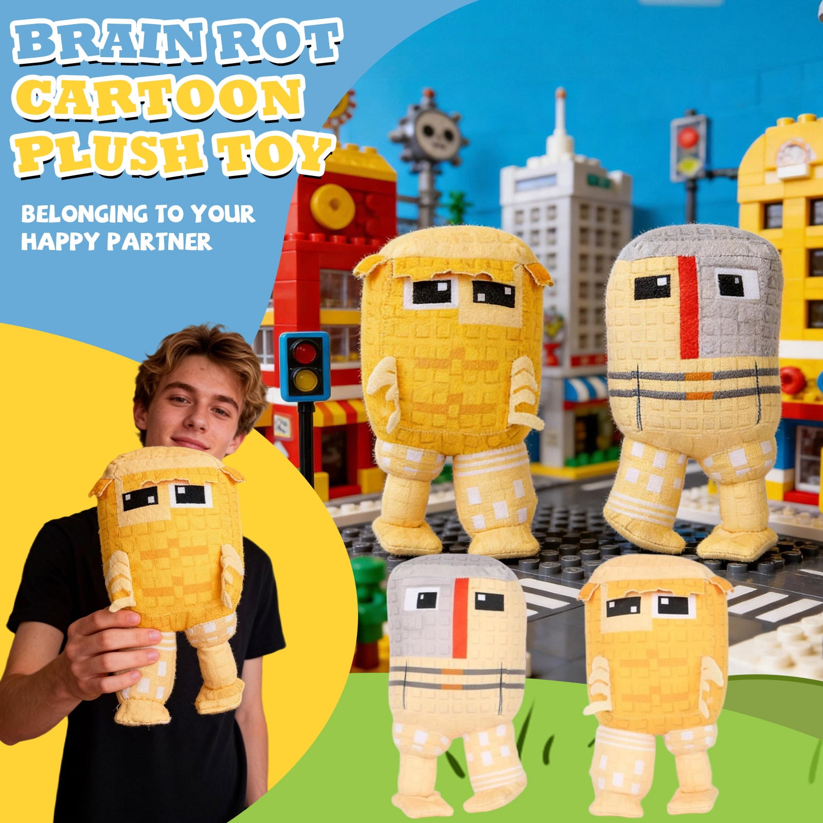 Adorable Plush Doll - Cuddly Stuffed Toy with Retro Cartoon Look ...