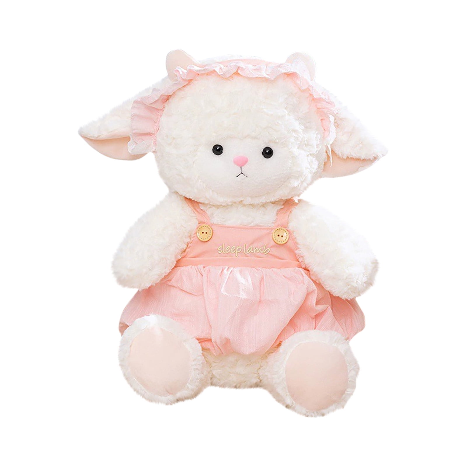 Adorable Plush Lamb Stuffed Animal Toy Soft Cuddly Sheep Doll for Kids ...