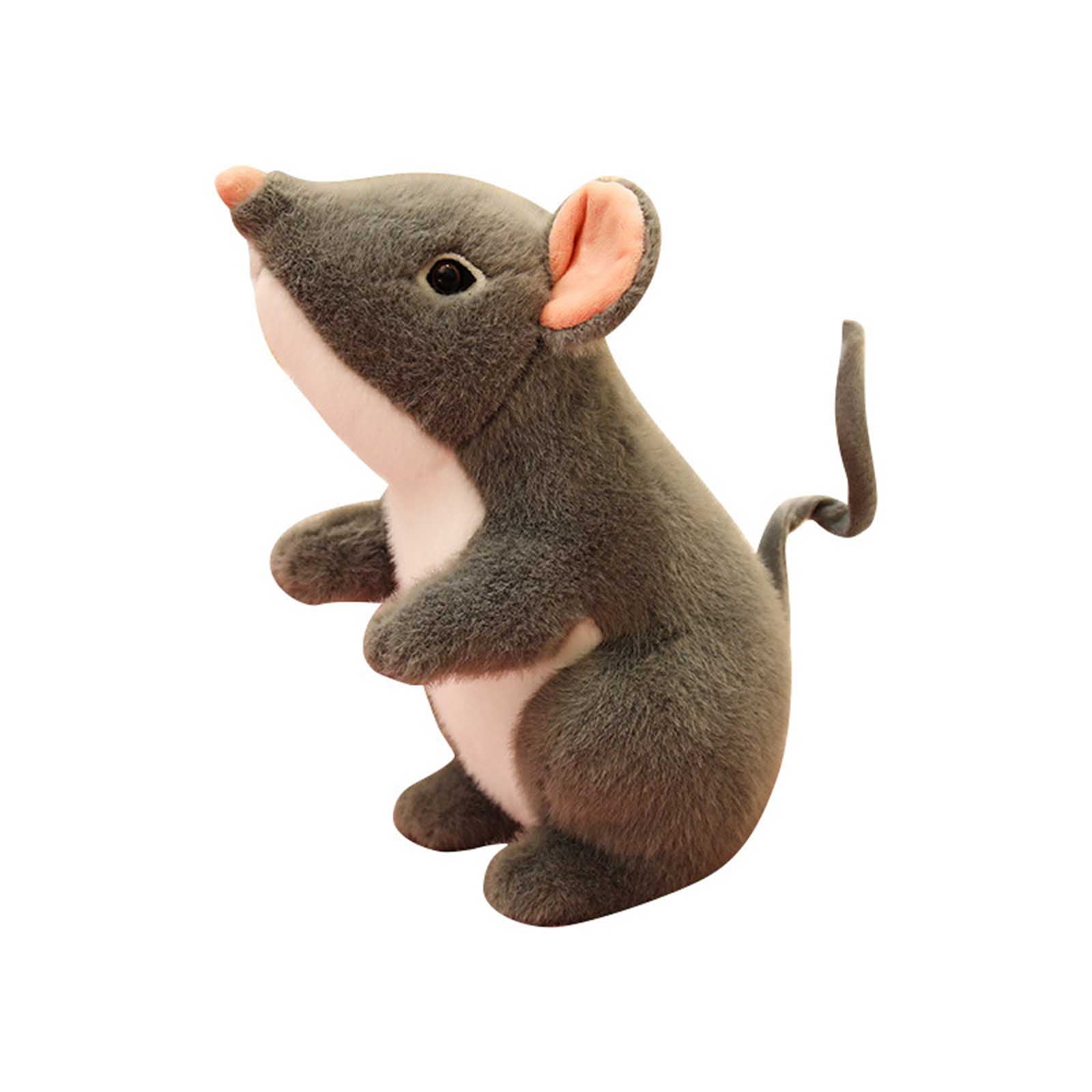 Adorable Plush Mouse Duo Soft White and Gray Rat Stuffed Animal Pair ...