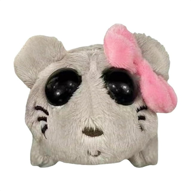 Adorable Plush Mouse Toy with Pink Bow Soft and Cuddly Stuffed Animal ...