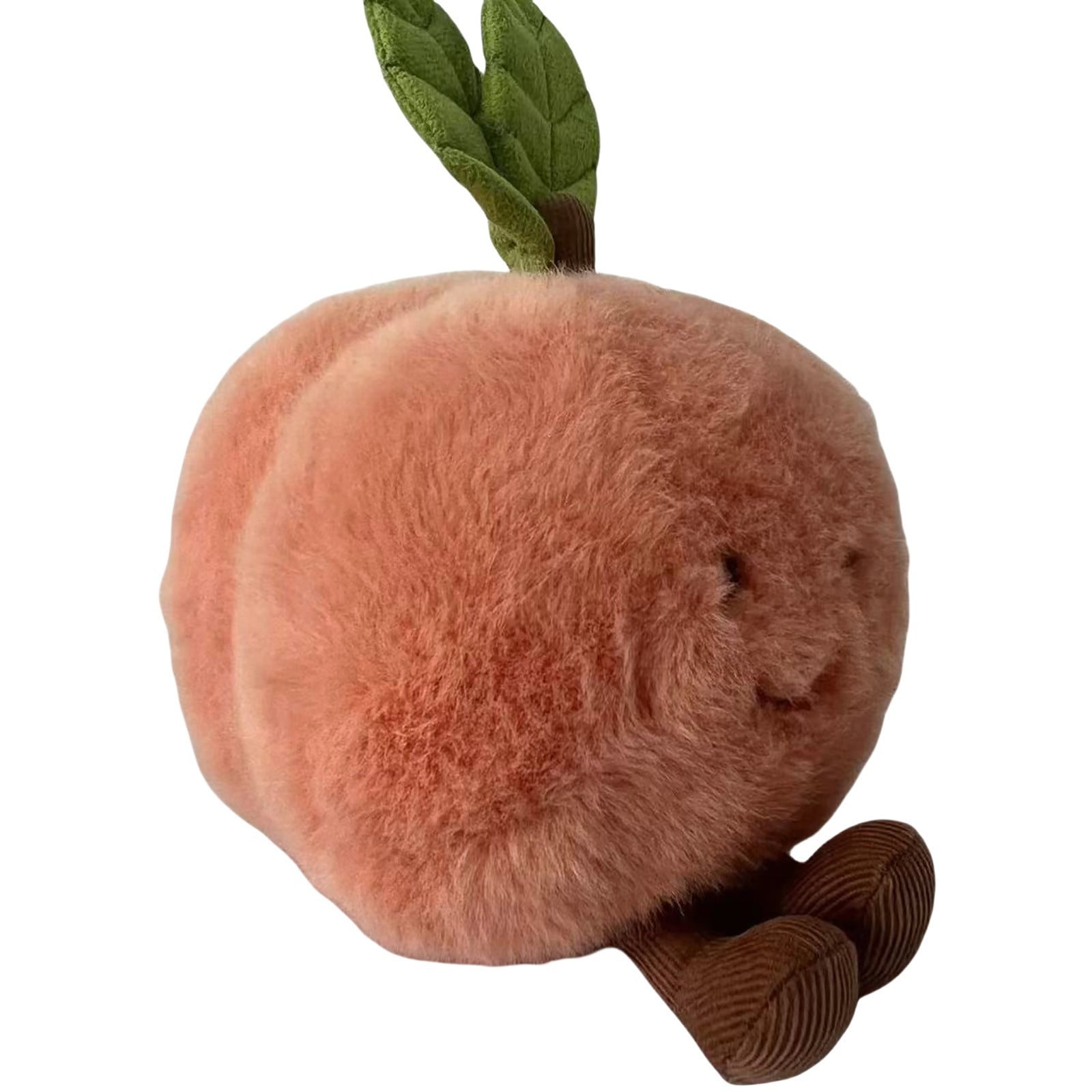 Adorable Plush Peach Toy with Cute Face Soft and Cuddly Stuffed Fruit ...